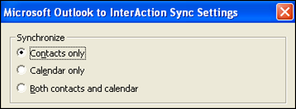 Recommendations for Synchronizing Outlook with InterAction ...